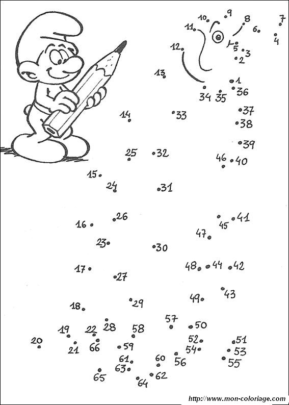 Coloriage de Points à relier, image relier des points 0 à colorier