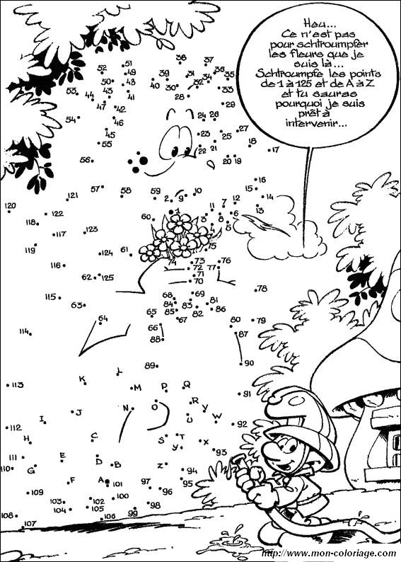 Coloriage de Points à relier, image relier des points 2 à colorier